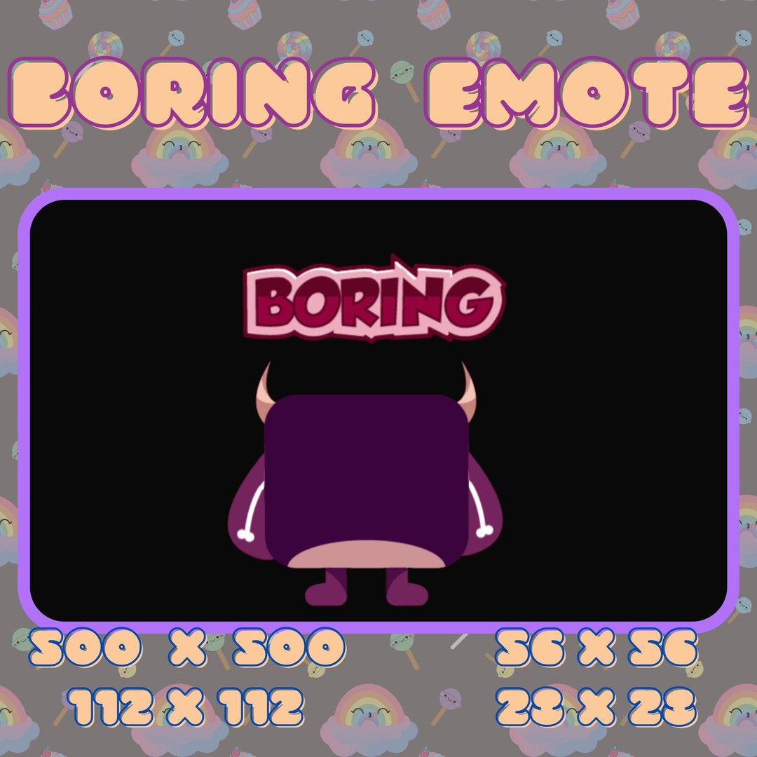 Animated Boring Emote Twitch Discord Bit Emote Sub Emote - Etsy