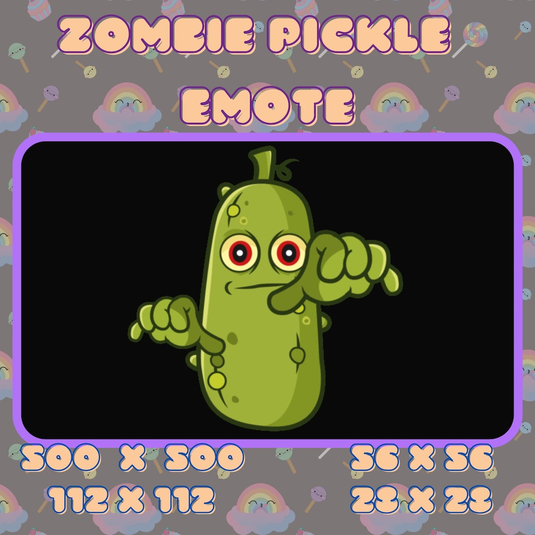 Animated Zombie Pickle Emote / Sub Emotes / Twitch / Halloween ...