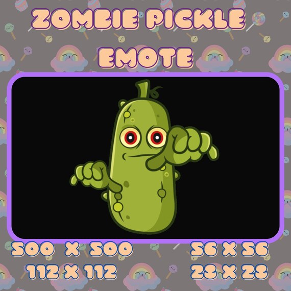 Animated Zombie Pickle Emote / Sub Emotes / Twitch / Halloween - Etsy