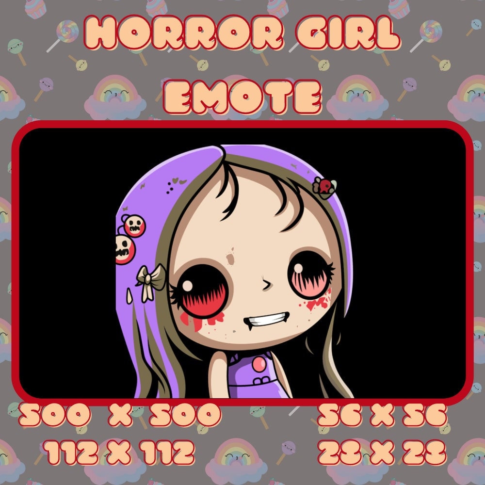 Animated Horror Girl Emote / Sub Emote / Twitch / Creepy / Discord ...