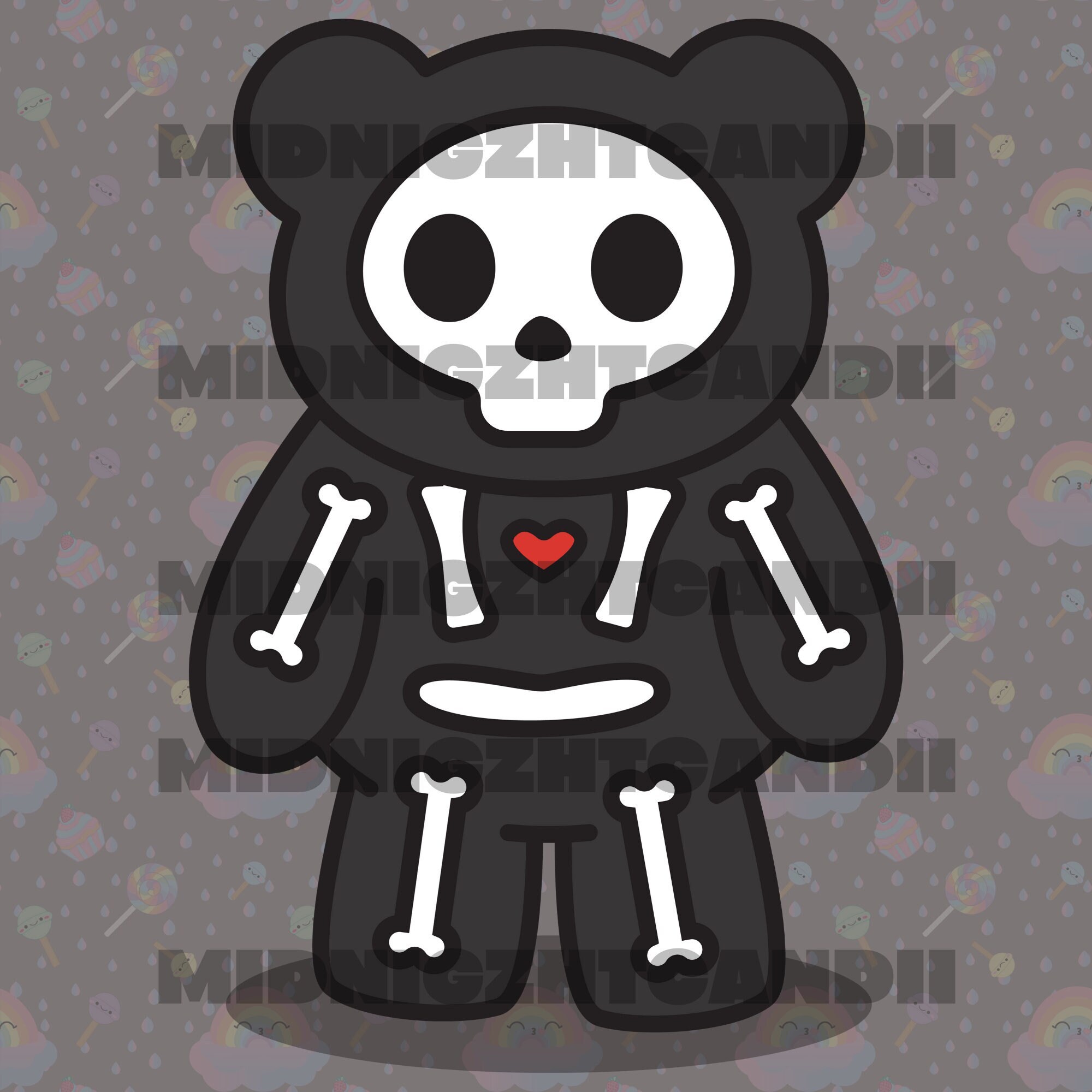 Skeleton Bear PNG, Creepy Clipart, Spooky Designs, Halloween Images for ...