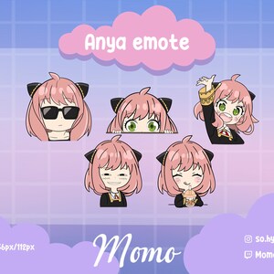 Anya Emotes for Twitch, Youtube, Discord Emotes Twitch Emote Streamer ...