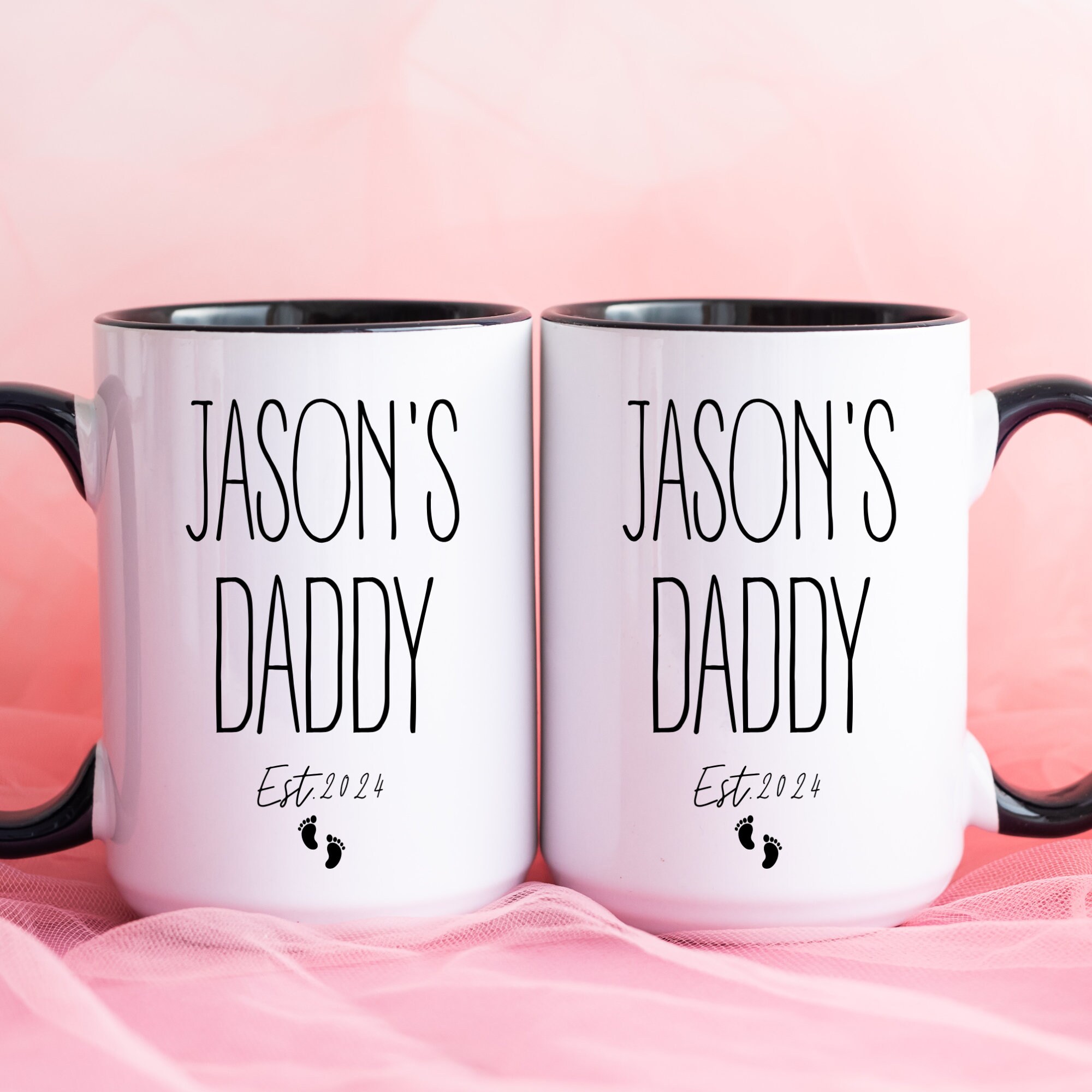 Custom Daddy Mug Daddy Est 2024 First Time Dad Mug New Dad - Etsy