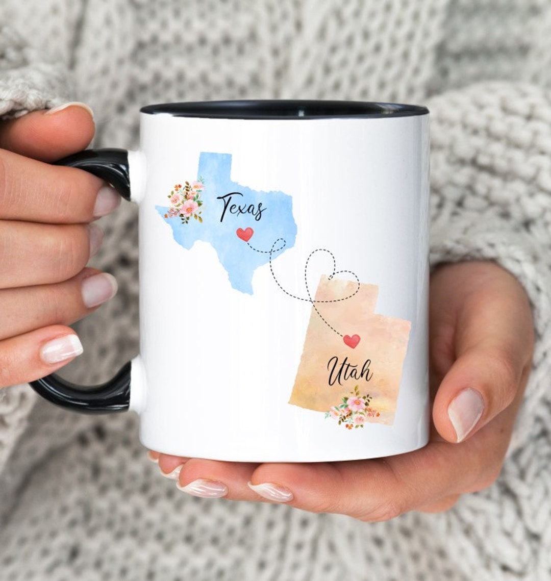 Texas Utah Mug, Long Distance Friendship Gift - Etsy