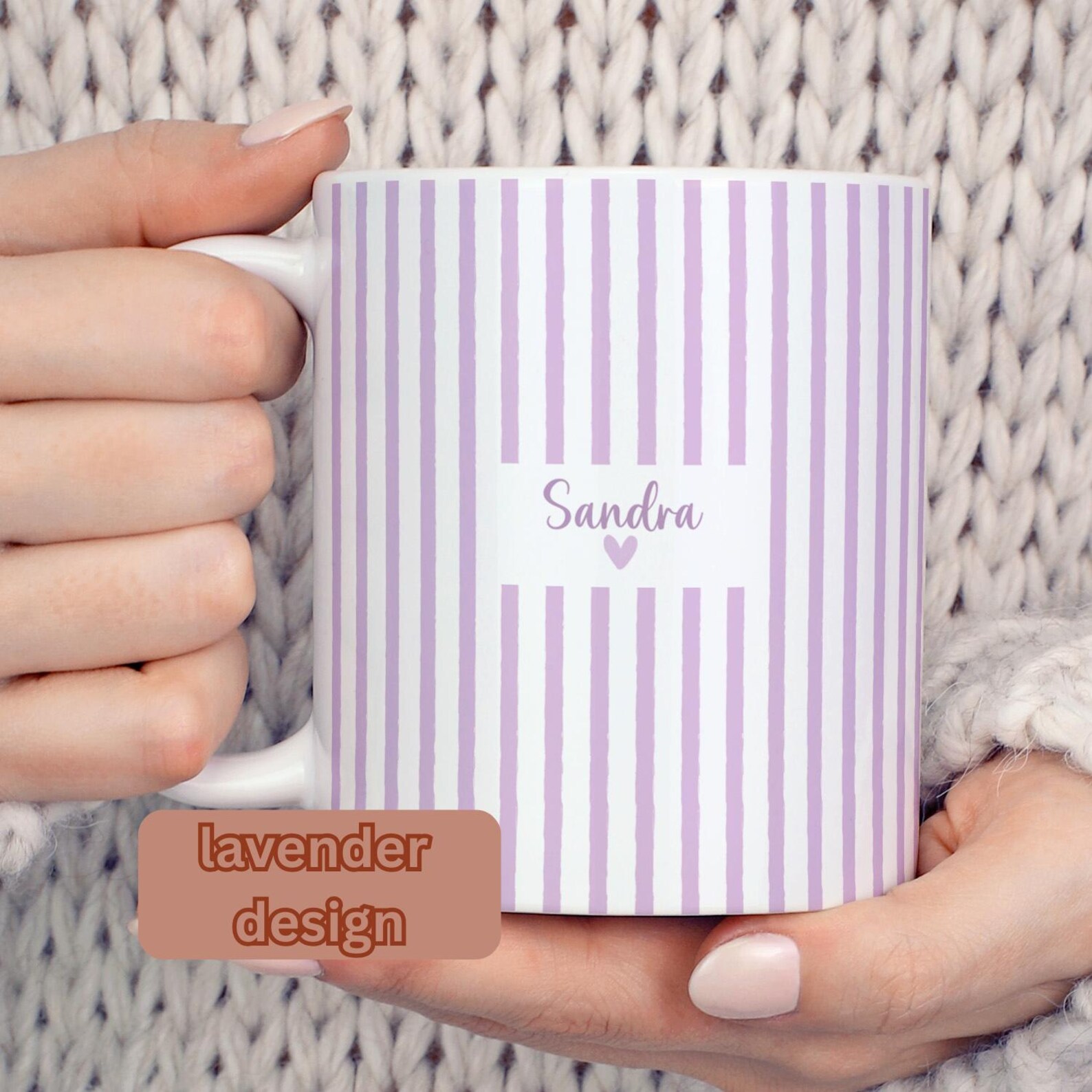 Custom Name Striped Mug, Personalized Gift, Stylish Cup - Etsy
