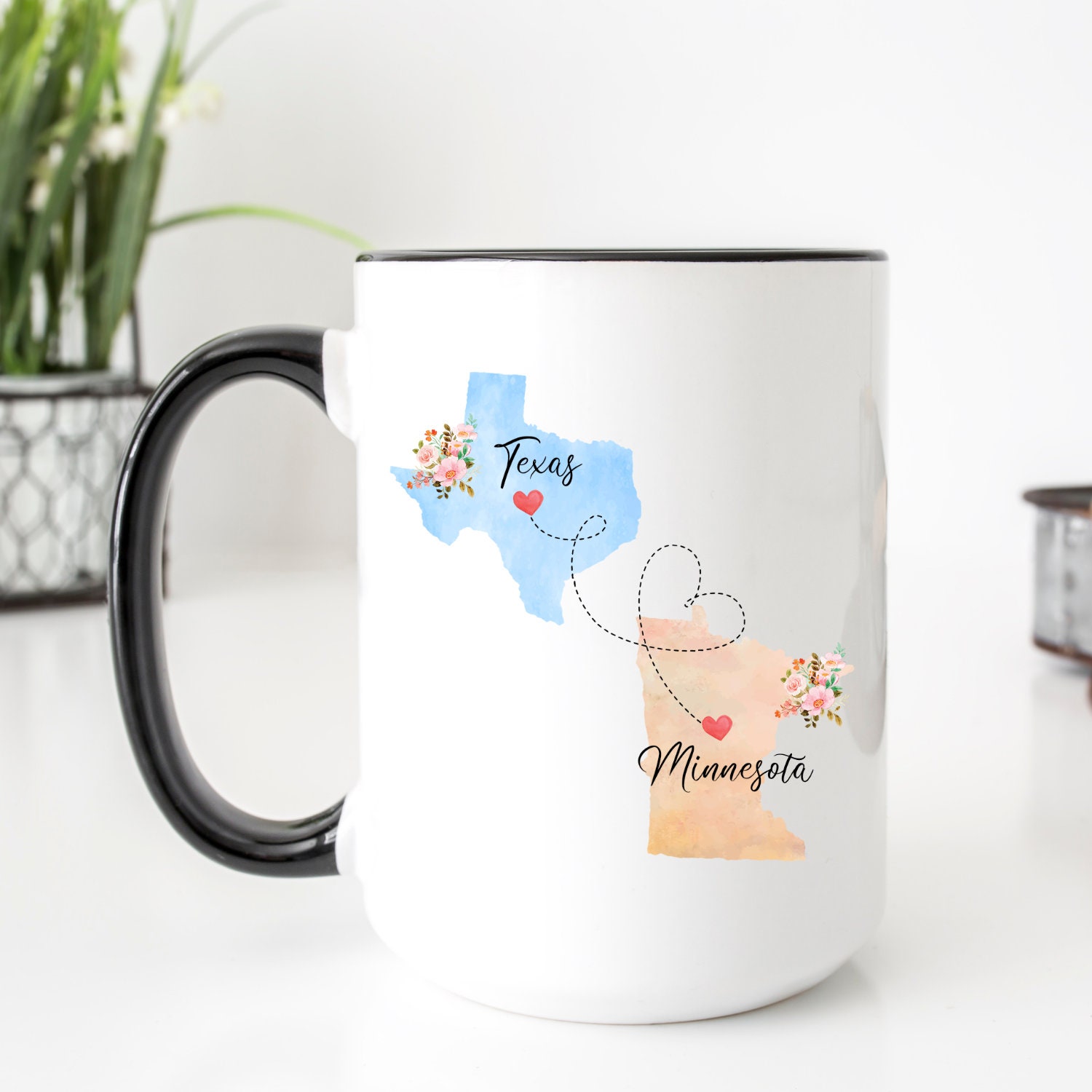 Texas Minnesota Mug, Minnesota Texas Mug, State to State, Two State ...