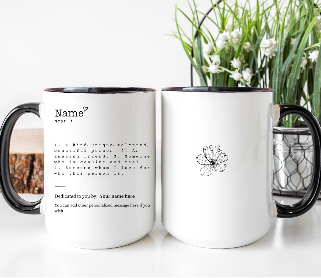 Personalized Name Meaning Mug, Name Noun Mug, Best Friends Mug, Bestie ...
