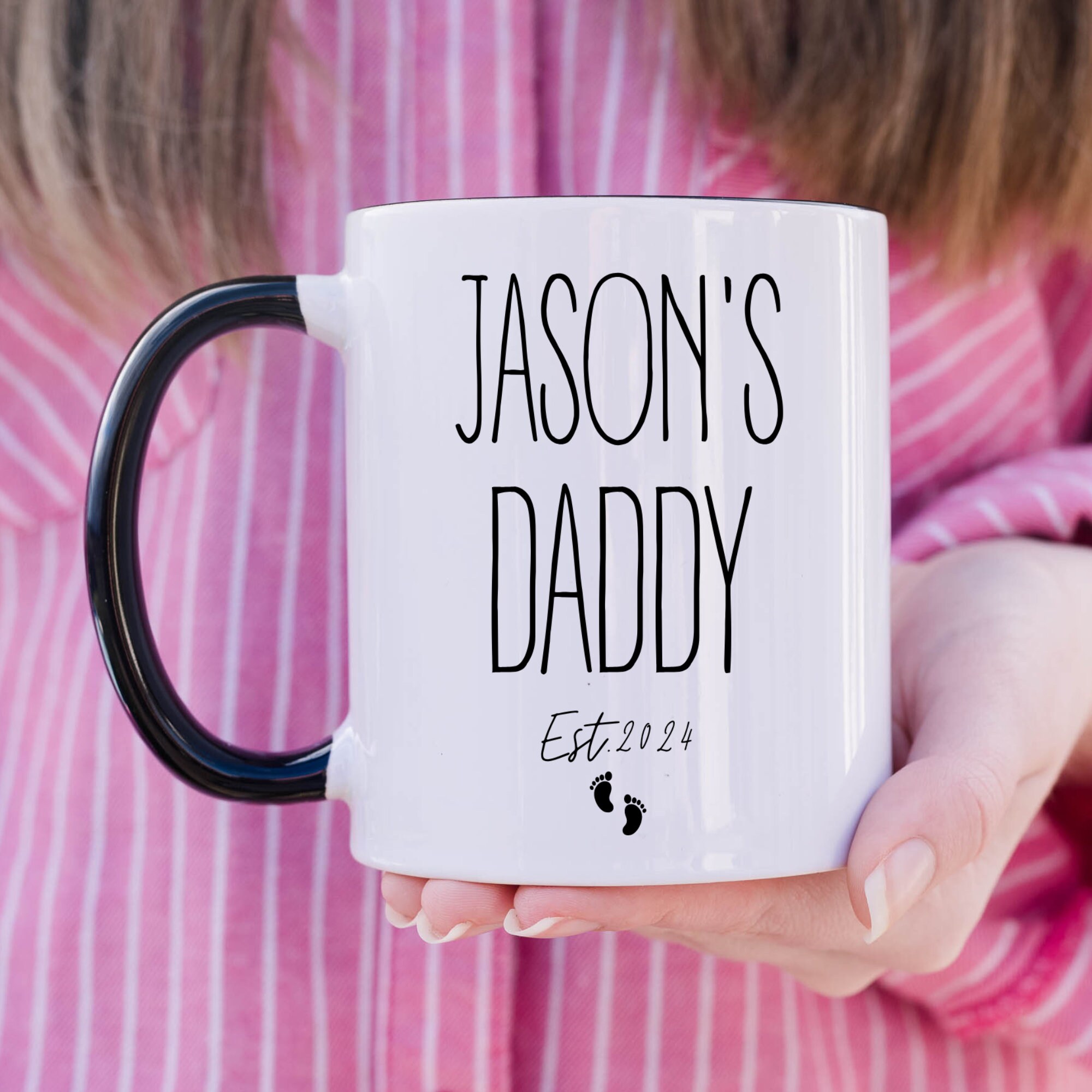 Custom Daddy Mug Daddy Est 2024 First Time Dad Mug New Dad - Etsy