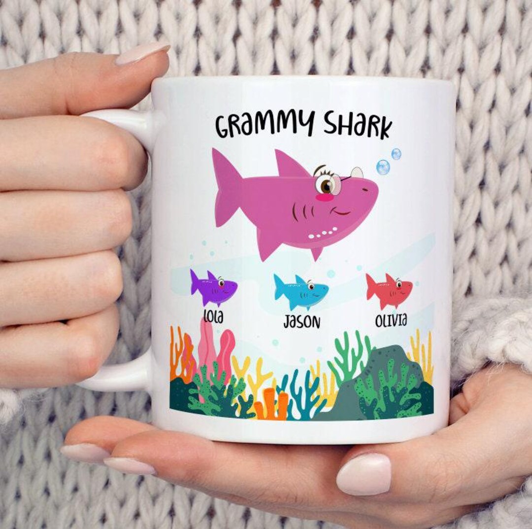 Custom Grammy Shark, Personalized Baby Shark Mug, Funny Grandma Gift - Etsy
