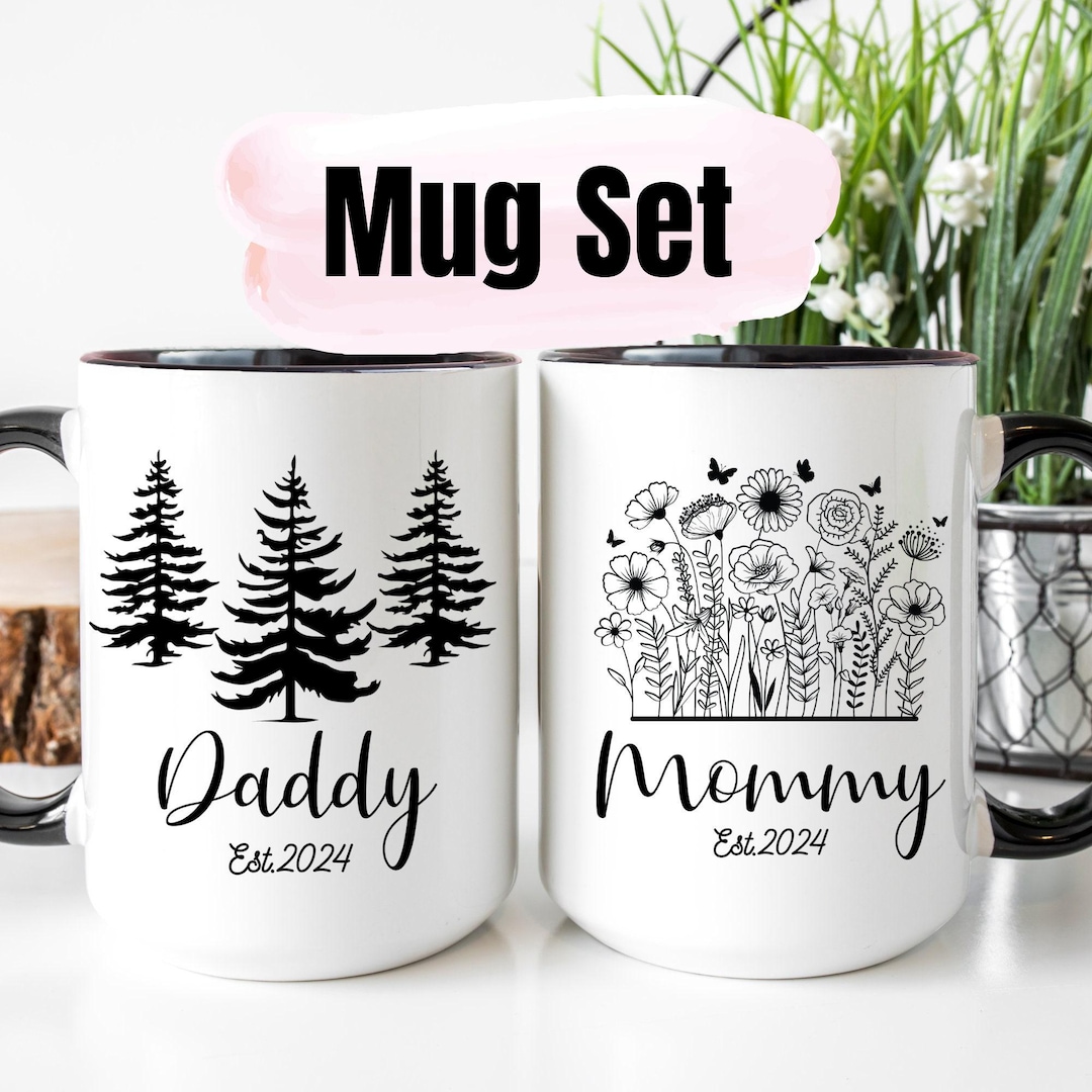 Custom Mom and Dad Mugs, New Mommy and Daddy Coffee Mug Trees and ...