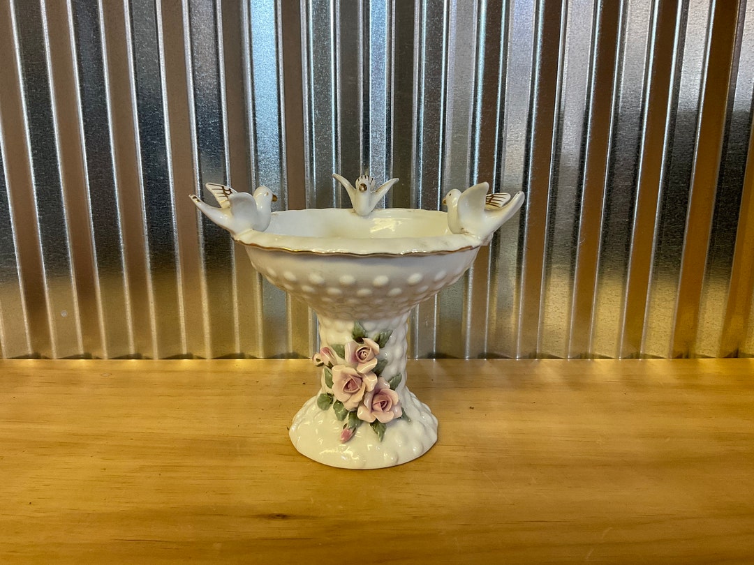 LEFTON Japan Hand Painted Miniature Bird Bath S-1303 - Etsy