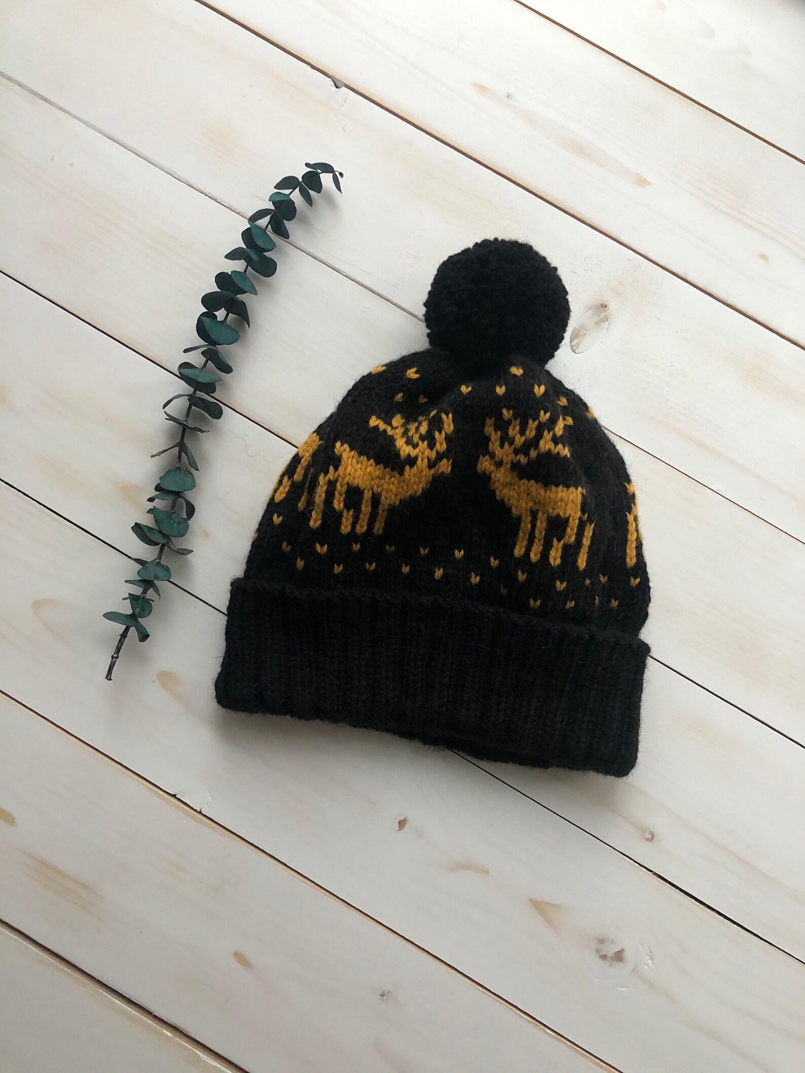 Deer Hat Knitted Pattern, Guardian Elk Hat KNITTING PATTERN - Etsy