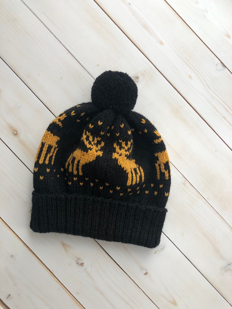 Deer Hat Knitted Pattern, Guardian Elk Hat KNITTING PATTERN - Etsy
