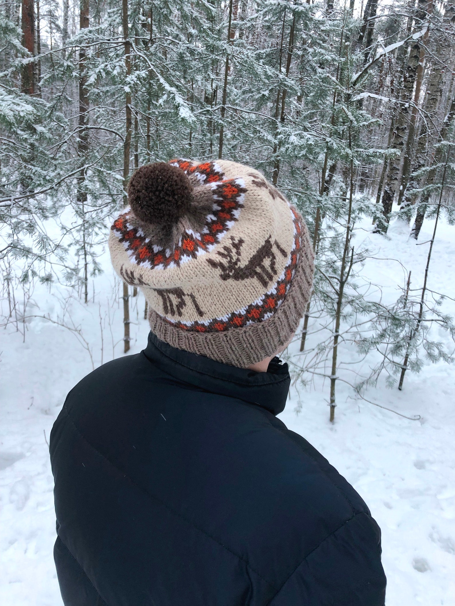 Deer Hat Knitting Pattern, Stranded Colorwork Hat Pattern, PDF - Etsy