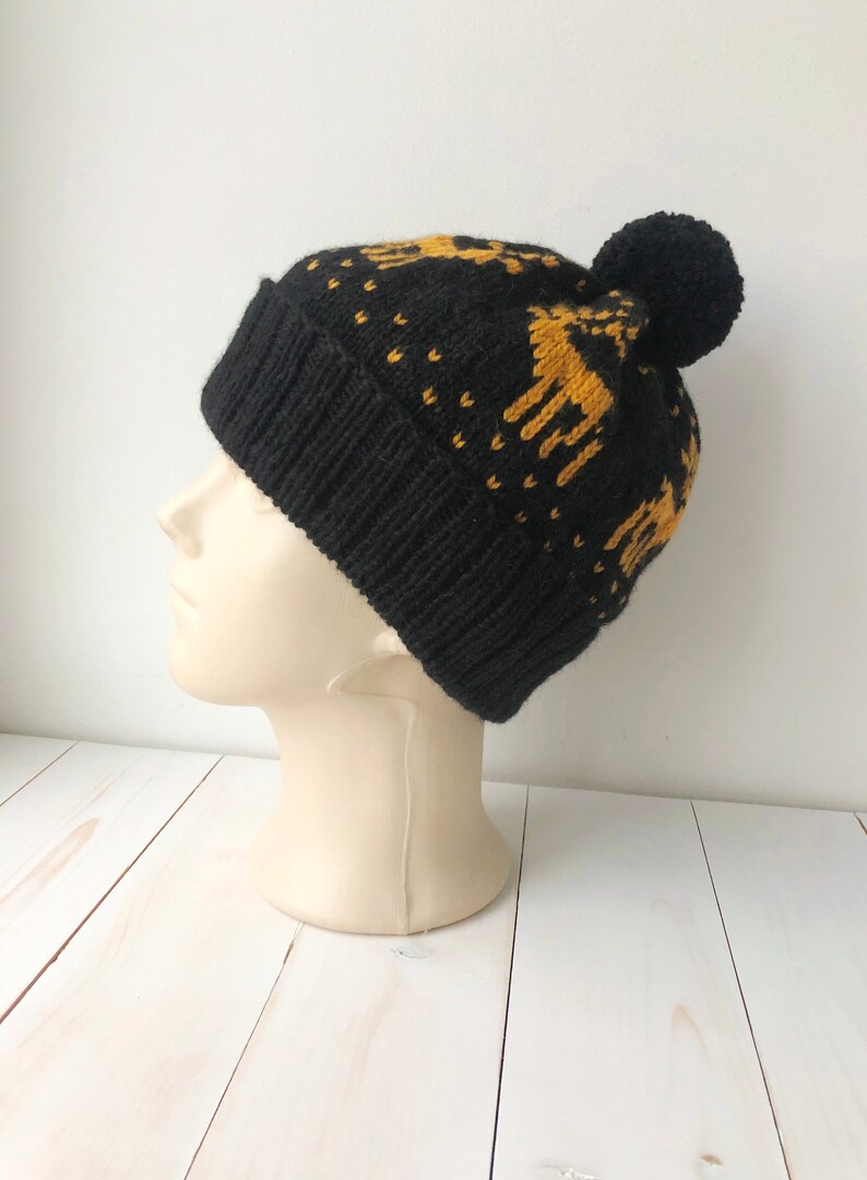 Deer Hat Knitted Pattern, Guardian Elk Hat KNITTING PATTERN - Etsy