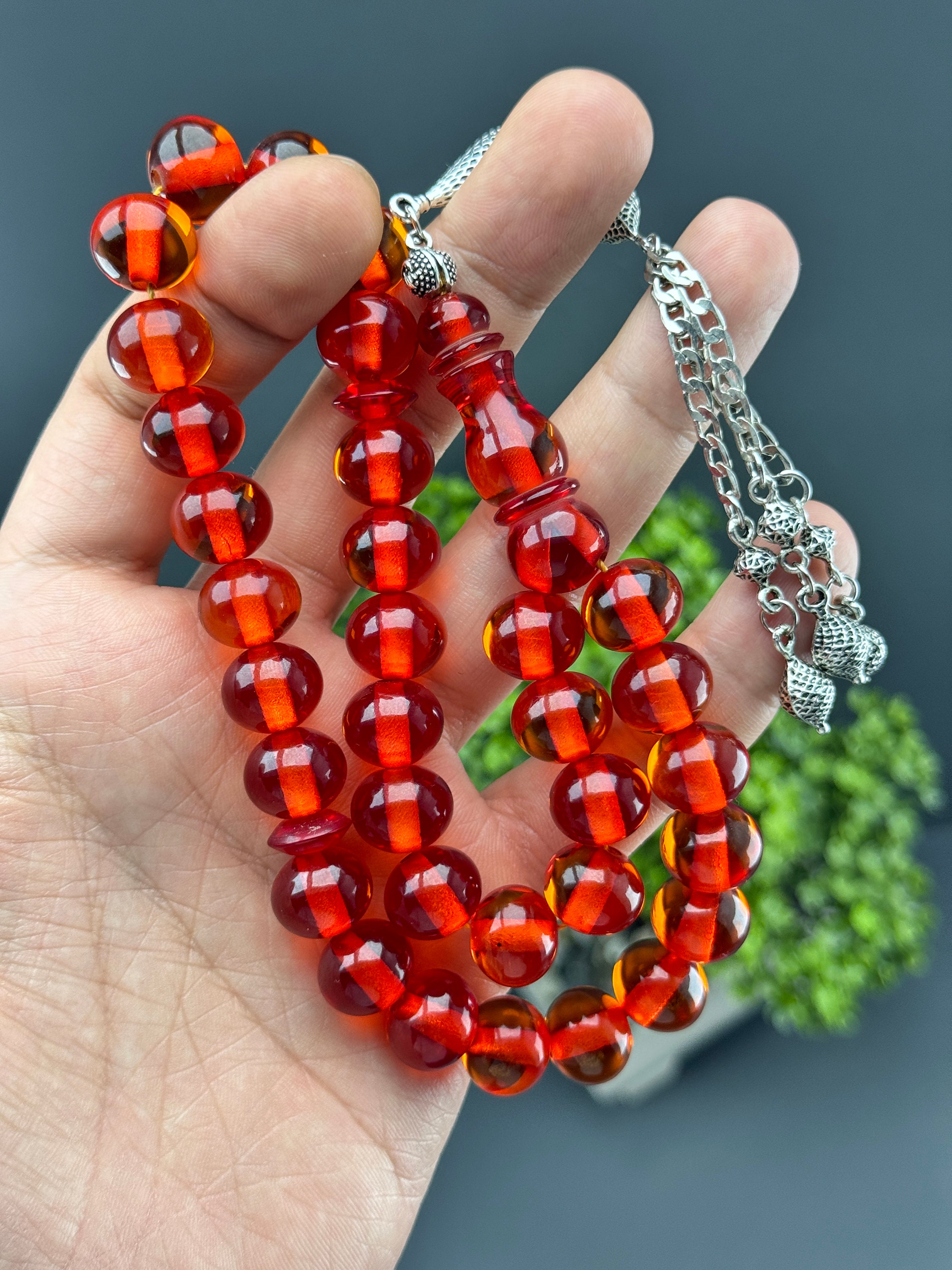 Faturan Amber Rosary, LARGE SİZE Rosary, Muslim Rosary, Misbaha ...