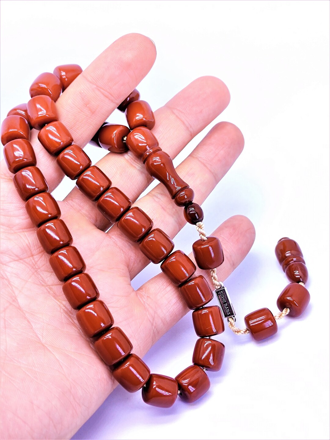 Faturan Amber Rosary, Bakelite Rosary, Muslim Rosary, Misbaha, Islamic ...