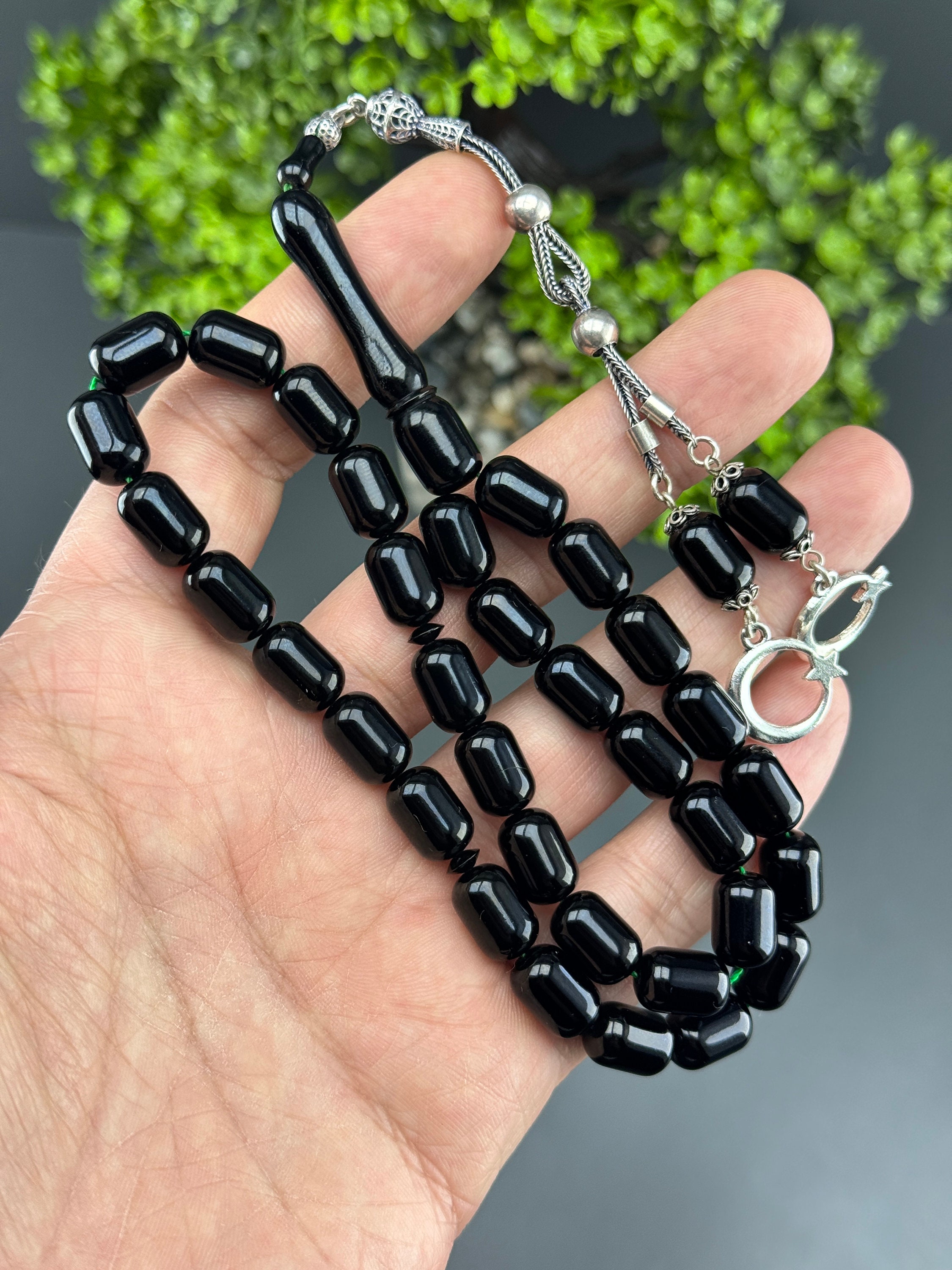 Erzurum Oltu Stone Rosary, Natural Stone Rosary, Collectible Muslim ...