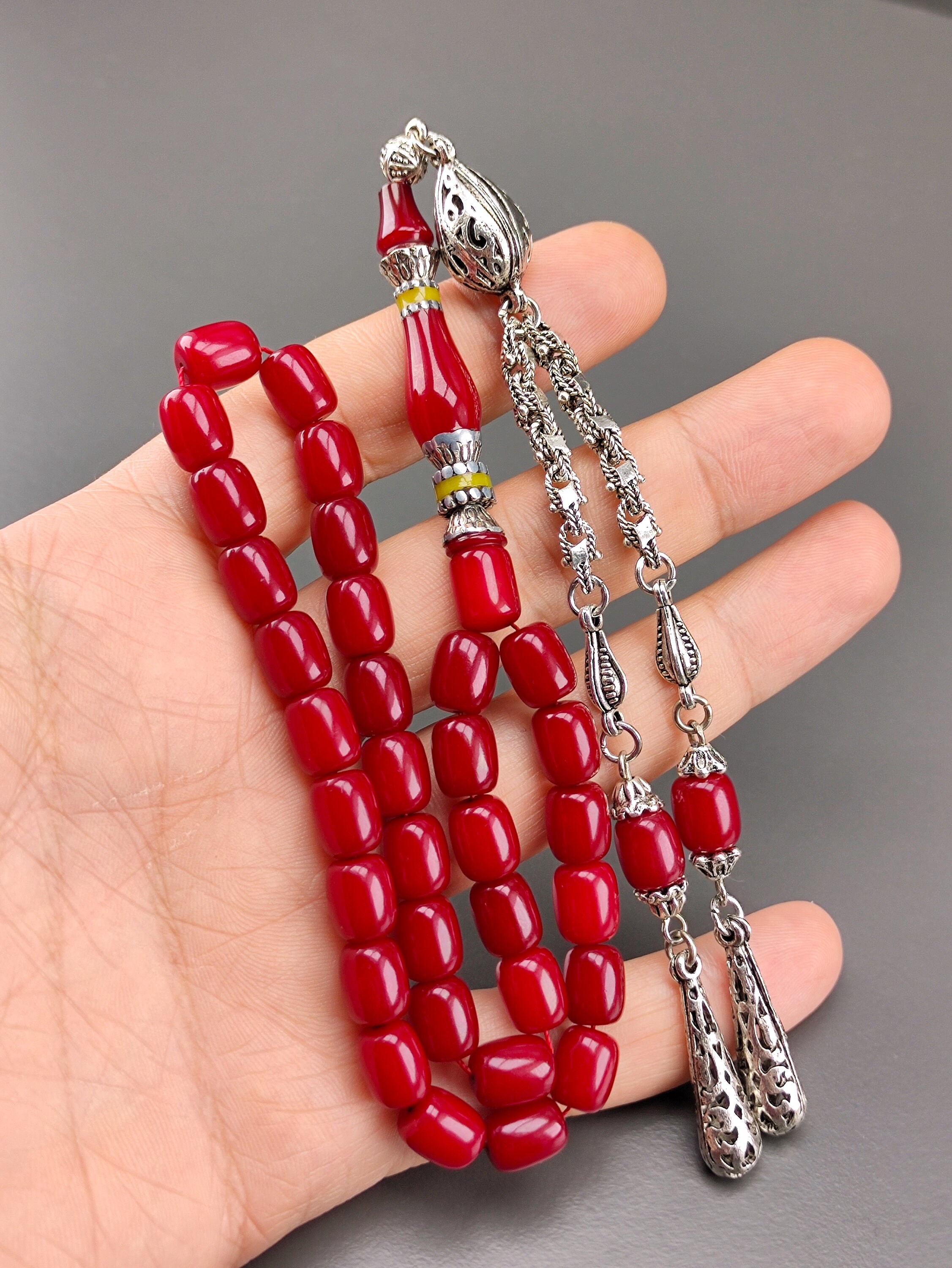 Faturan Amber Rosary, Bakelite Rosary, Muslim Rosary, Misbaha, Islamic ...