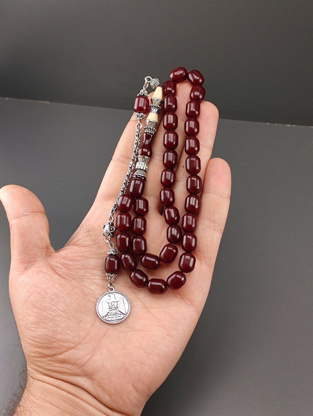 Faturan Amber Rosary, Bakelite Rosary, Muslim Rosary, Misbaha, Islamic ...