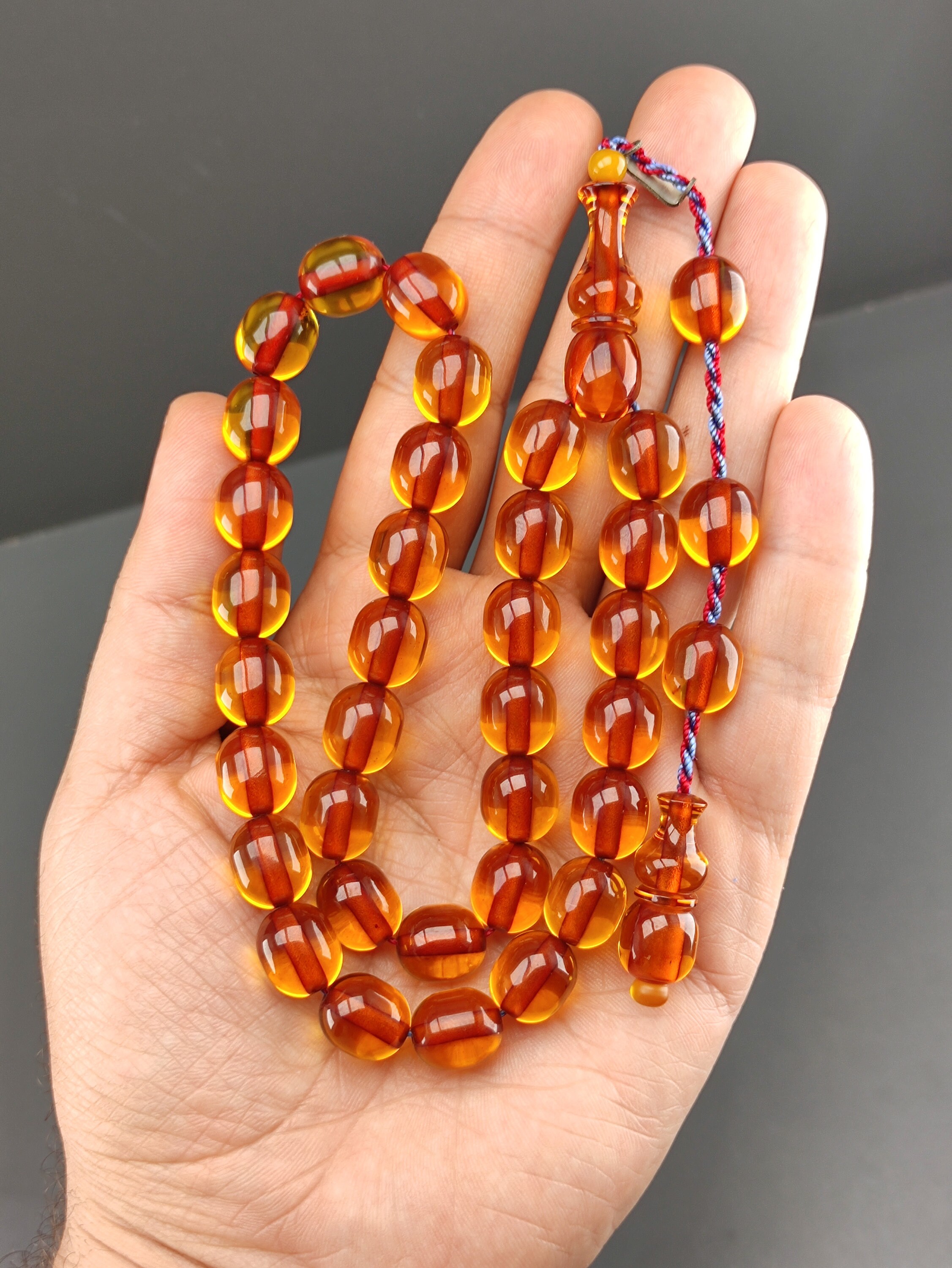 Faturan Amber Rosary, LARGE SİZE Rosary, Muslim Rosary, Misbaha ...