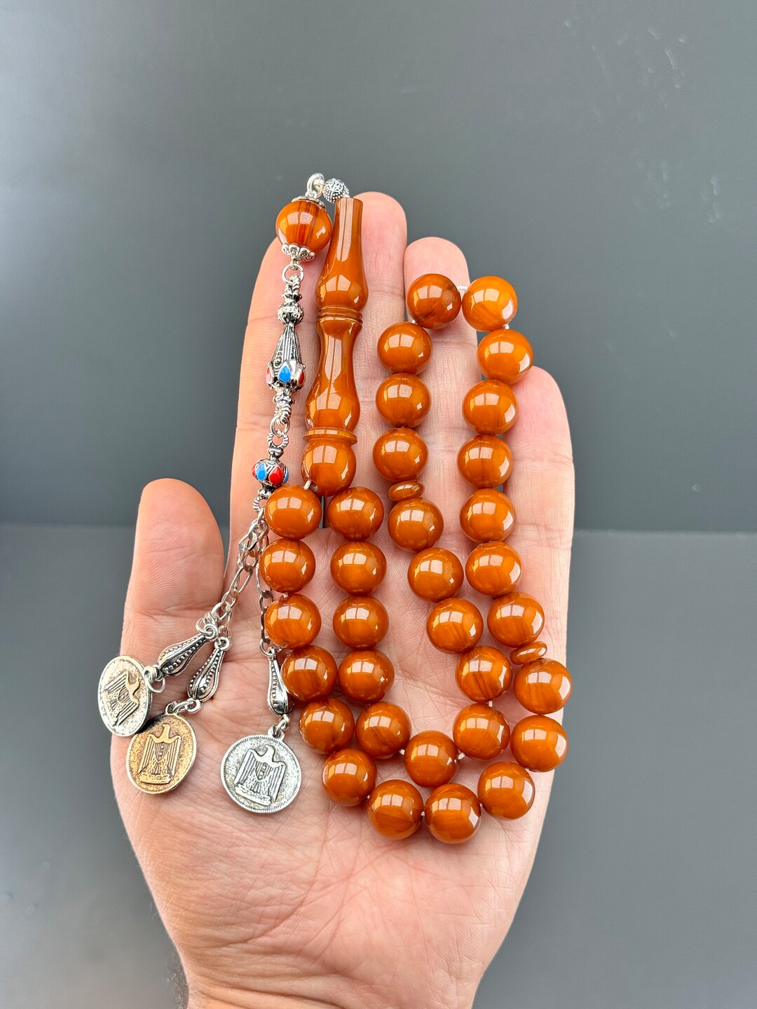 Faturan Amber Rosary, LARGE SİZE Rosary, Muslim Rosary, Misbaha ...