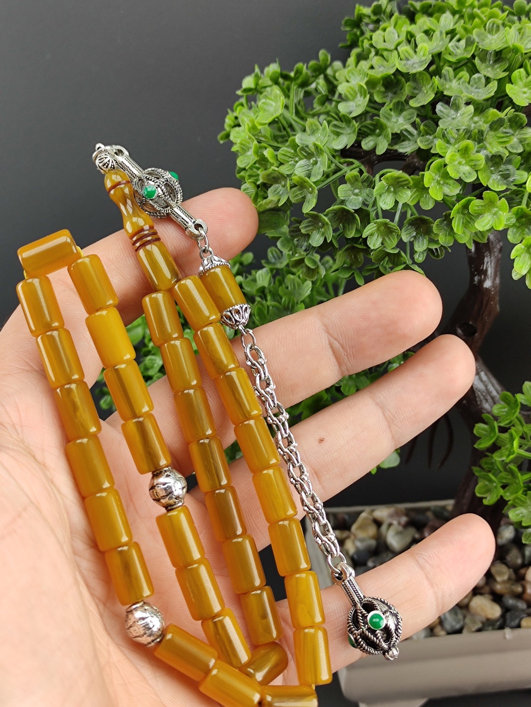 Faturan Amber Rosary, Bakelite Rosary 33 Islamic Rosary, Misbaha ...