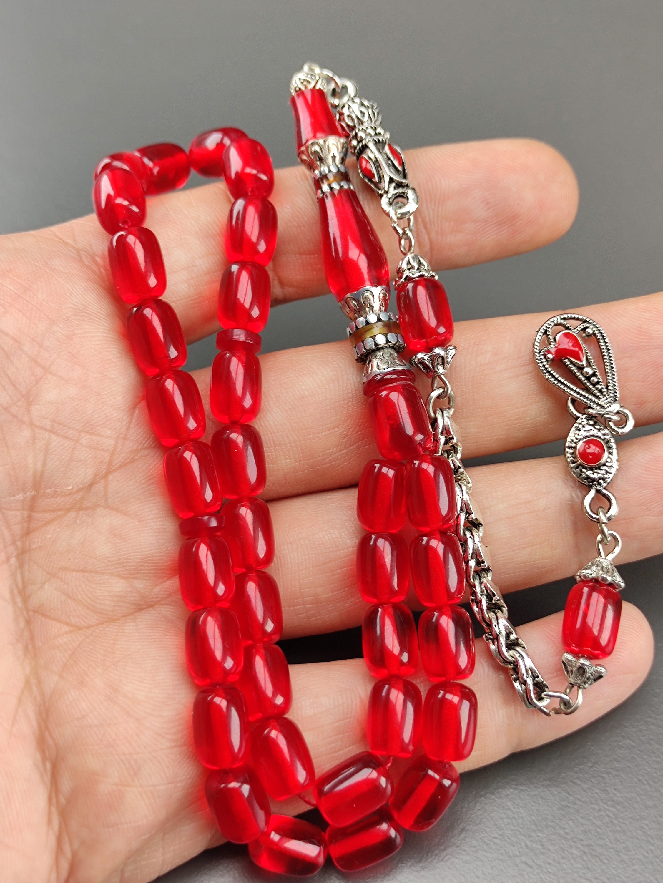 Faturan Amber Rosary, Bakelite Rosary, Muslim Rosary, Misbaha, Islamic ...