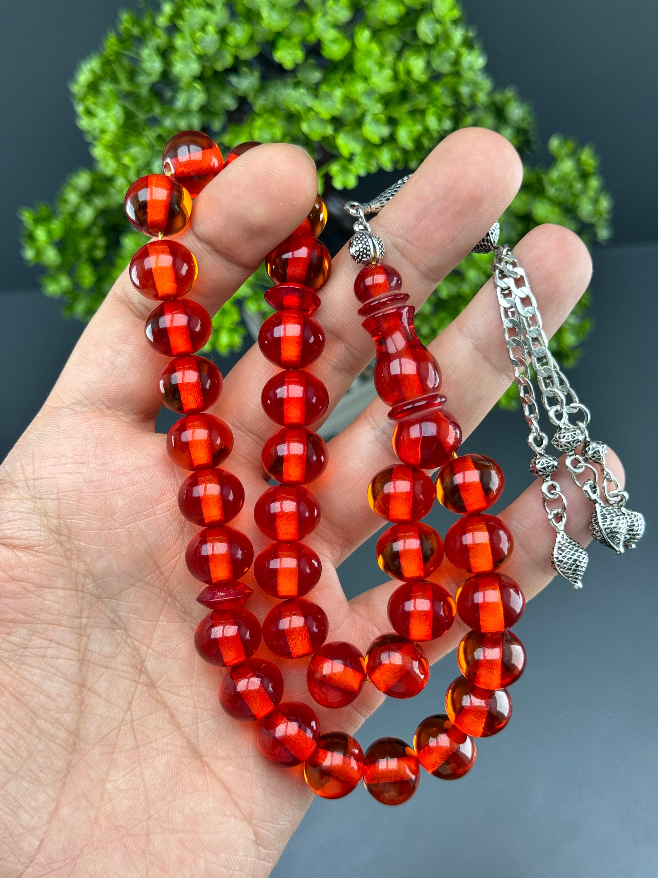 Faturan Amber Rosary, LARGE SİZE Rosary, Muslim Rosary, Misbaha ...