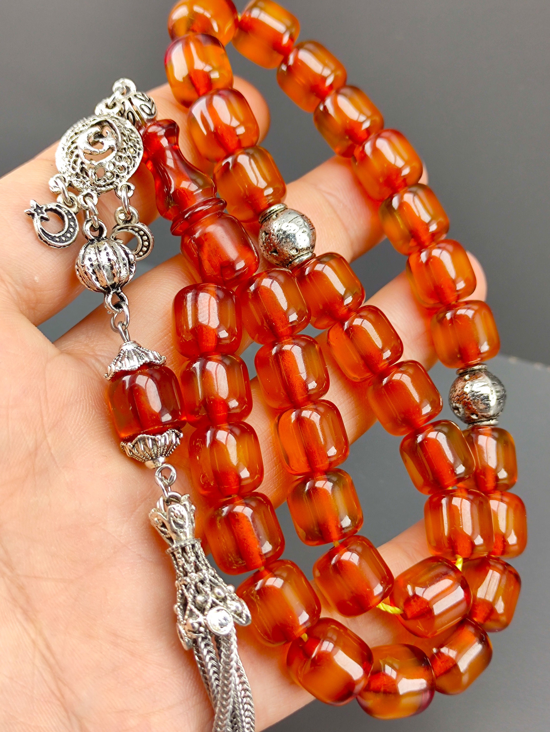 Faturan Amber Rosary, Bakelite Rosary 33 İslamic Gİft Rosary, Misbaha ...