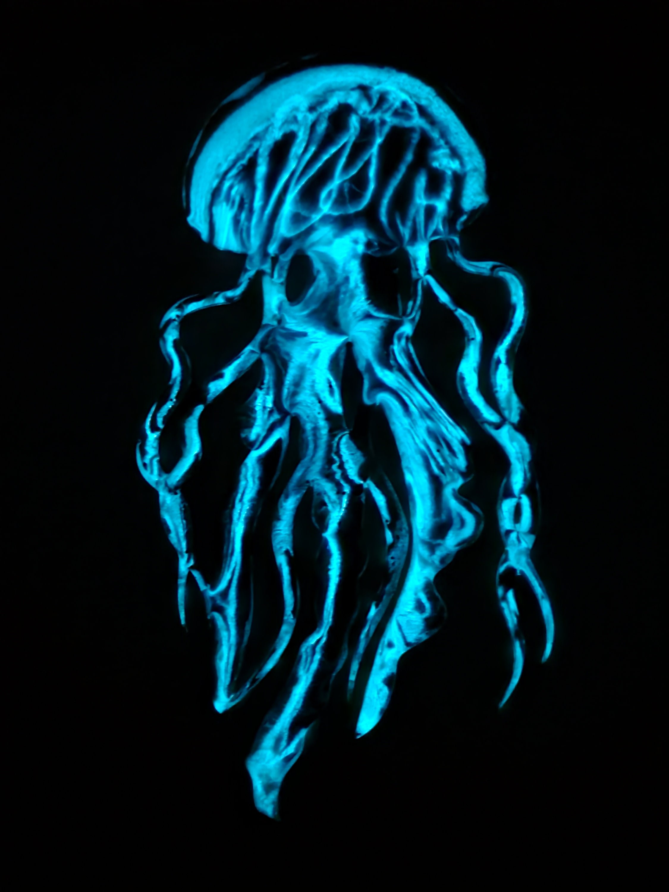 Glow in the Dark Jellyfish Wall Art - Etsy