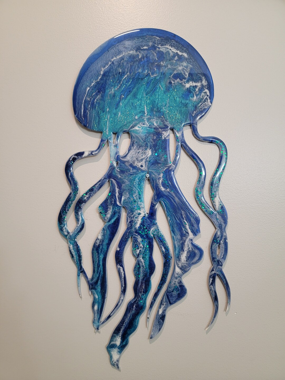 Glow in the Dark Jellyfish Wall Art - Etsy
