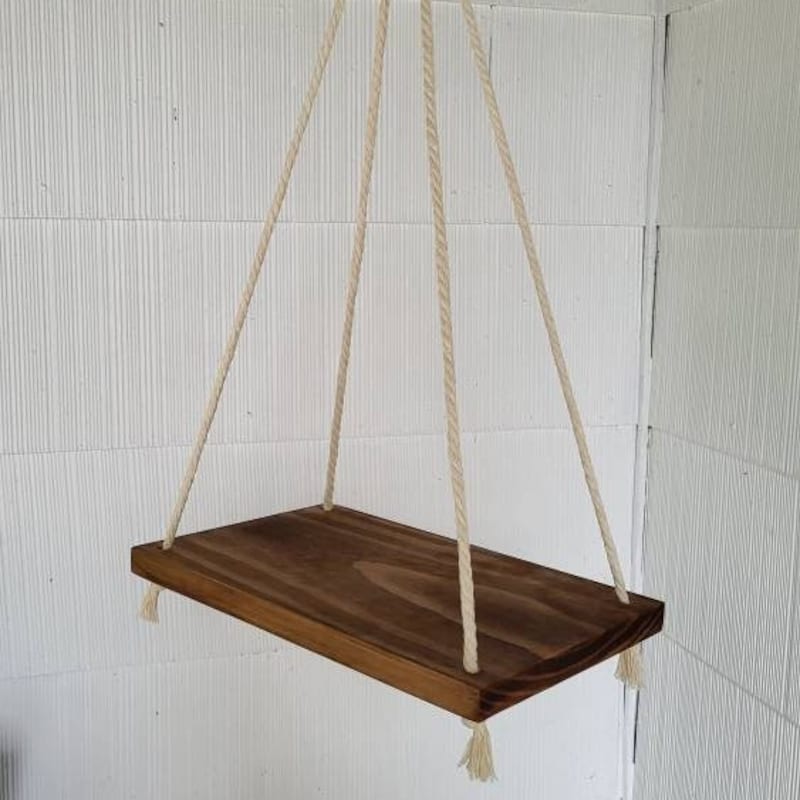 Hanging Rope Shelf - Etsy