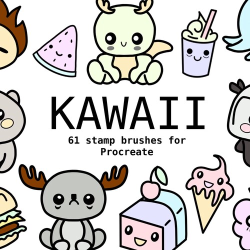 Procreate Kawaii Dreamland Brushes Cute Illustration Stamp - Etsy