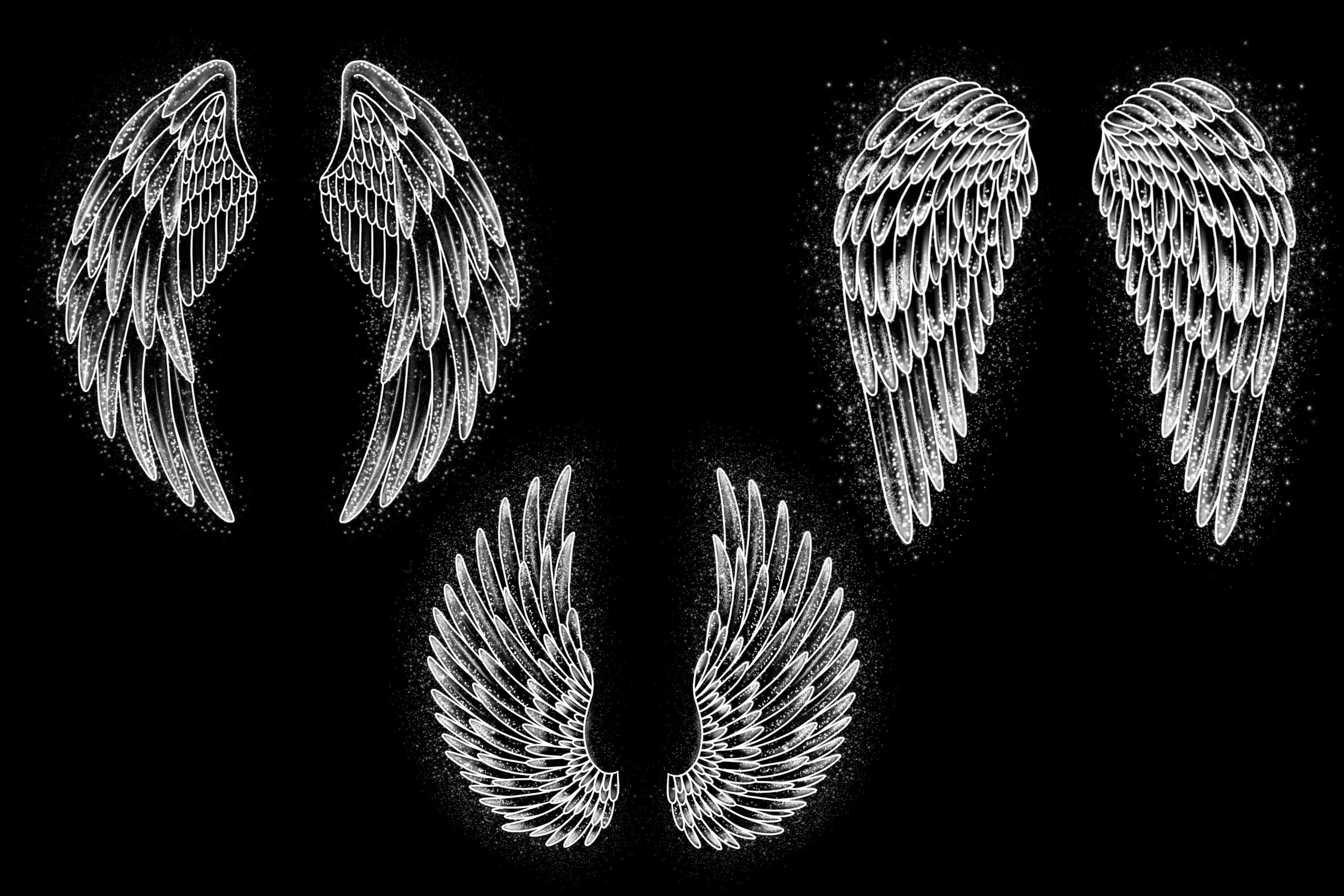 Angel Wings Procreate Stamp Brushes - Etsy