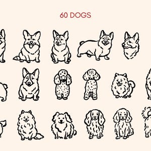 Hand Drawn Dog Clipart Set | Puppy Breeds SVG, PNG, EPS, - Etsy