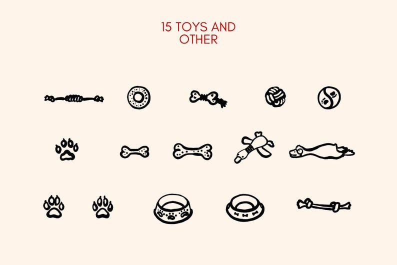 Hand Drawn Dog Clipart Set | Puppy Breeds SVG, PNG, EPS, - Etsy
