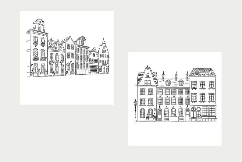 Architecture Procreate Stamp Brushes House Stamp Brushes - Etsy
