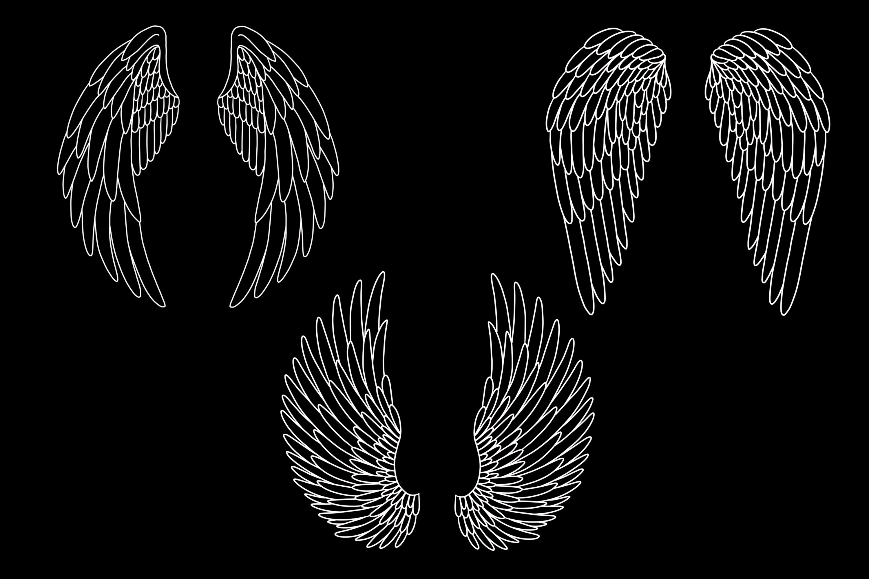 Angel Wings Procreate Stamp Brushes - Etsy