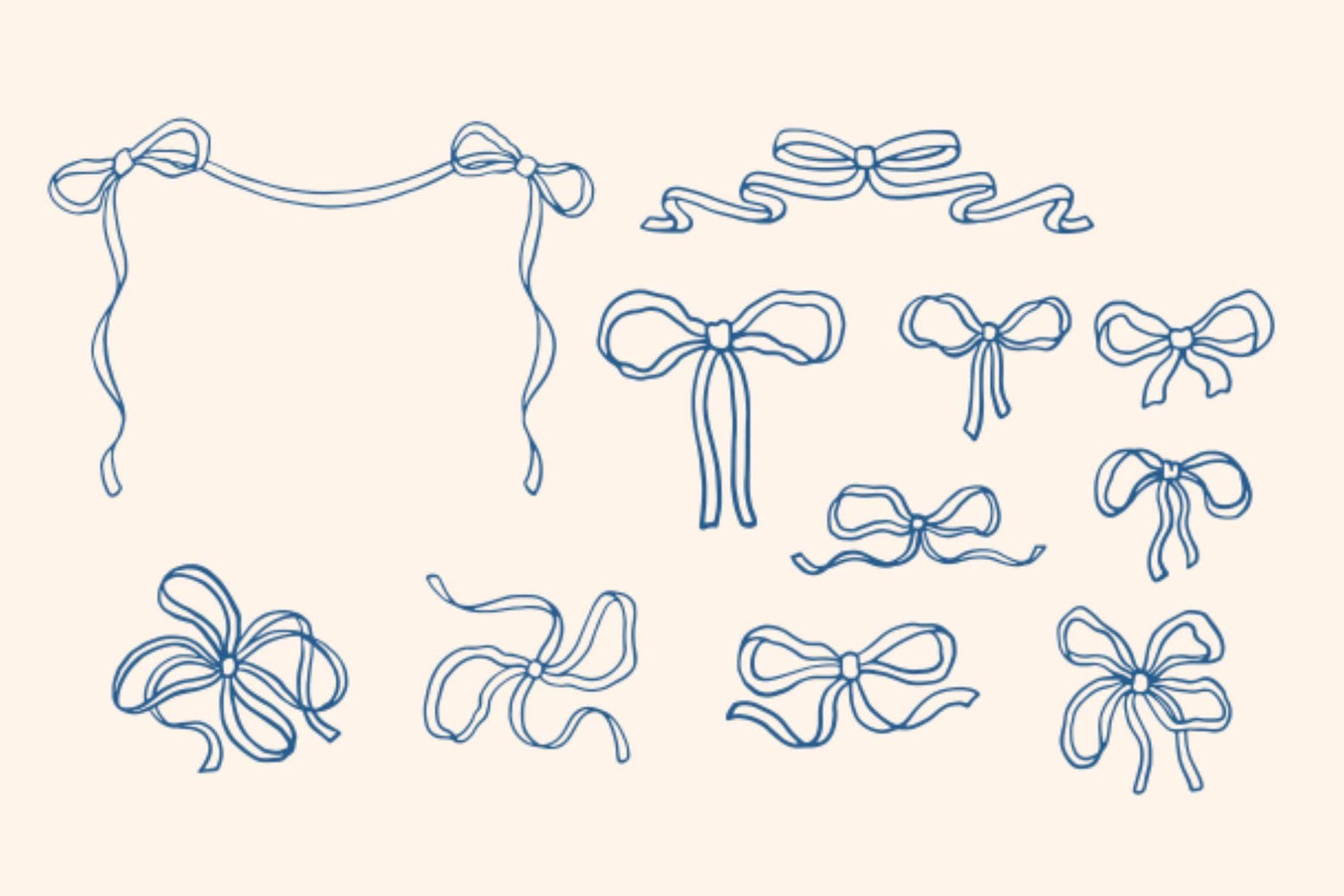 Whimsical Frames and Bows Procreate Stamp Brushes | Coquette Bows ...