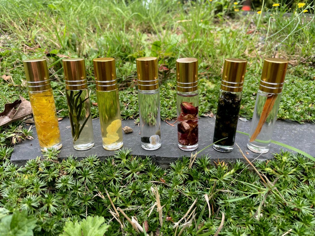 Botanical Perfume - Essential Oil Roll Ons With Herbal Infusion - Etsy