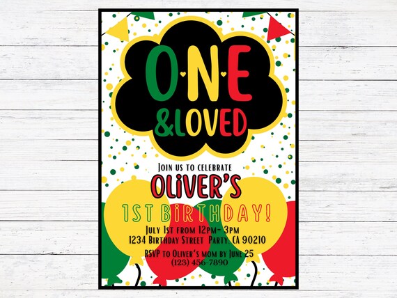One & Loved Invitation Customized for You One and Loved - Etsy