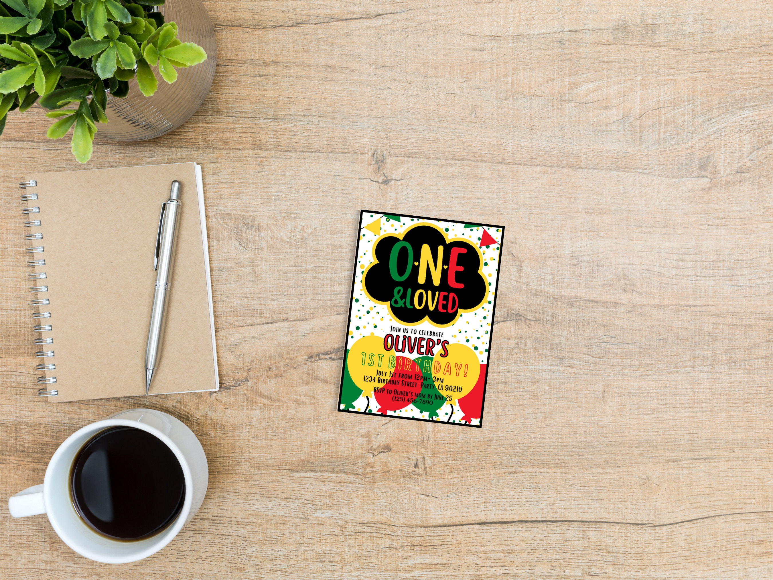 One & Loved Invitation, Customized for You, One and Loved Invitation ...