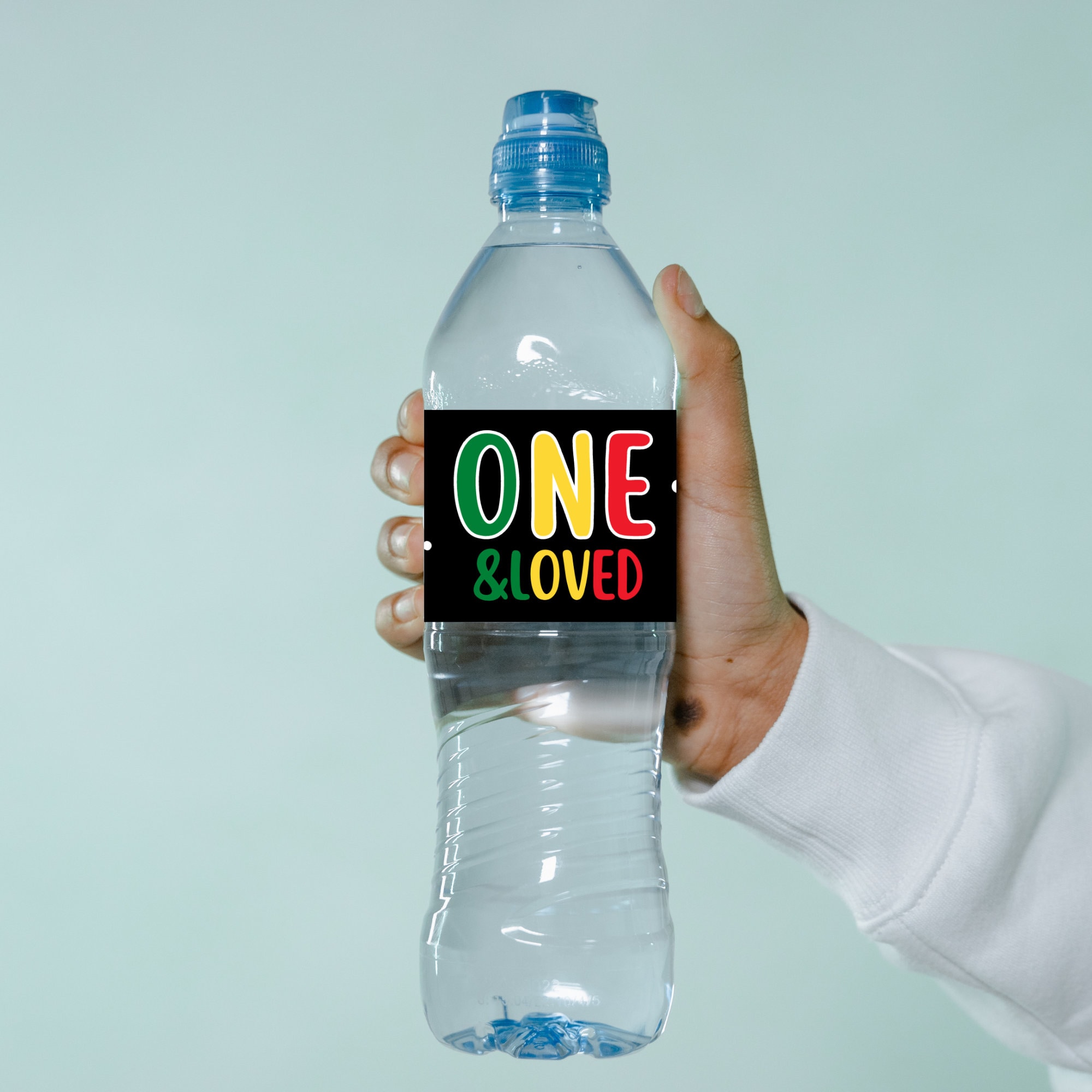 One & Loved Water Bottle Wraps, Labels for First Birthday Party, One ...