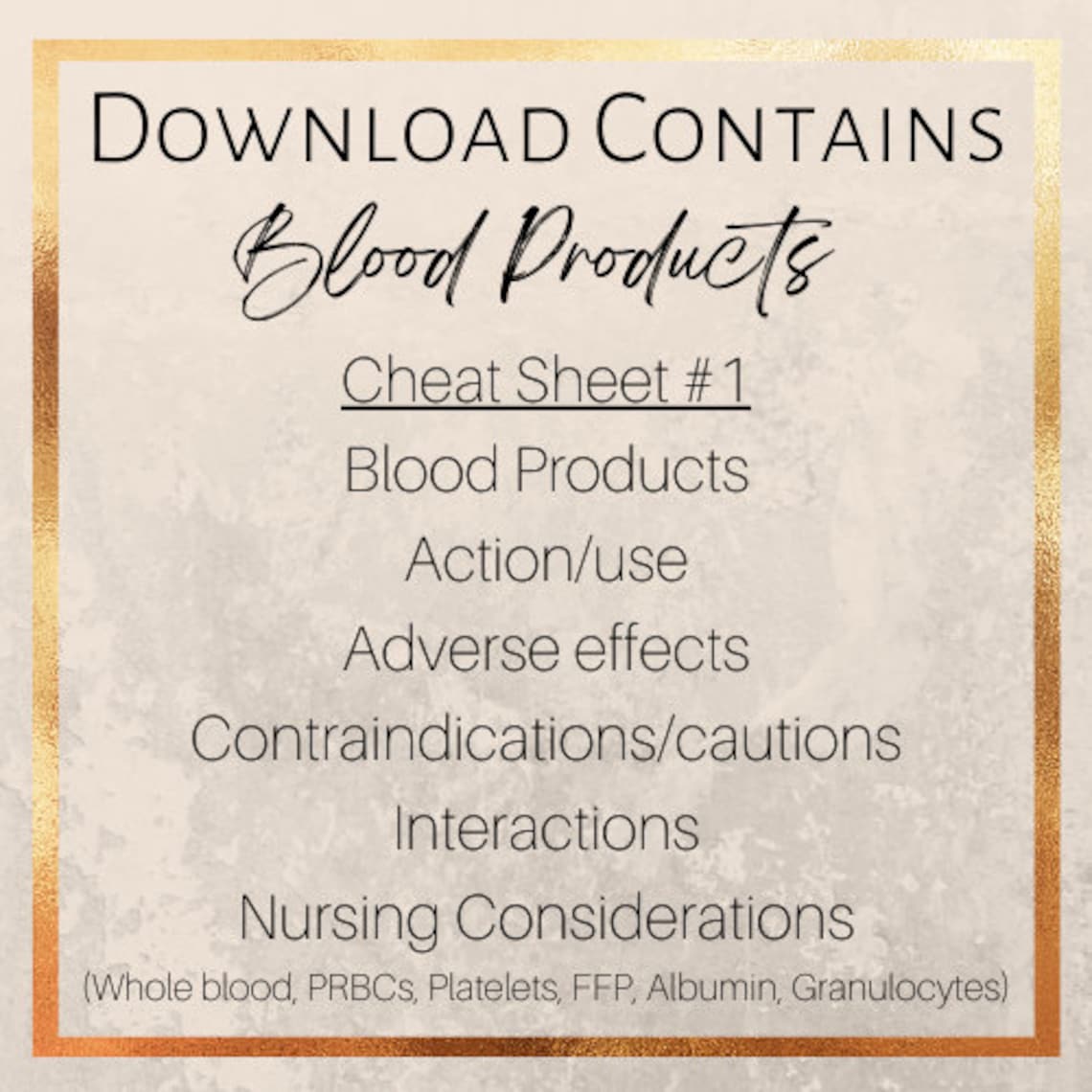 Blood Products & Transfusion Safety Cheat Sheet - Etsy