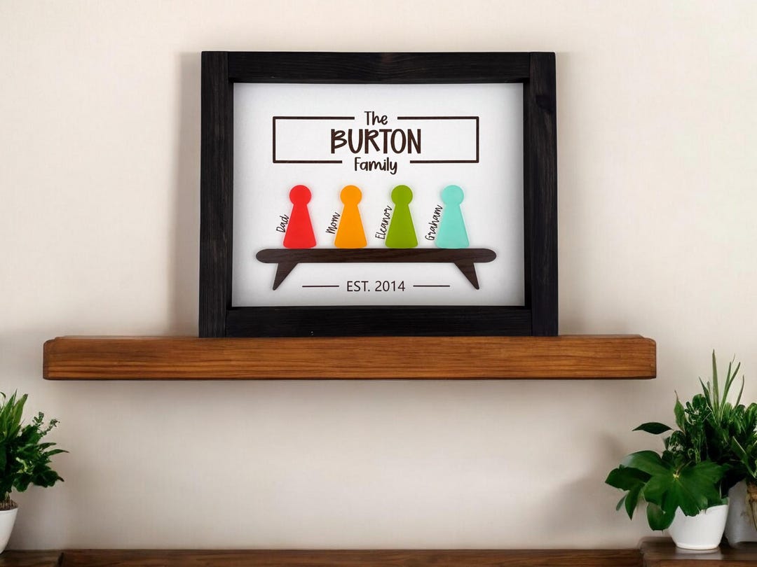 Custom Family Game Sign - Personalized Board Game Wall Art - Etsy