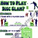 Disc Slam Rules| How to Play Disc Slam Illustrated Poster| Frisbee Game ...