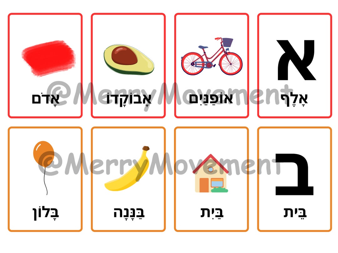 Hebrew Alef-bet Go-fish Game| Ivrit Alphabet Matching Activity| משחק ...