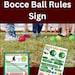 Bocce Ball Rules Sign: Illustrated Guide, Yard Game Poster (PDF ...