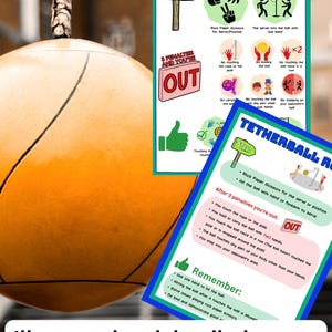 Tetherball Rules Sign| Poster for the Gym, Yard, Recess, and Playground ...